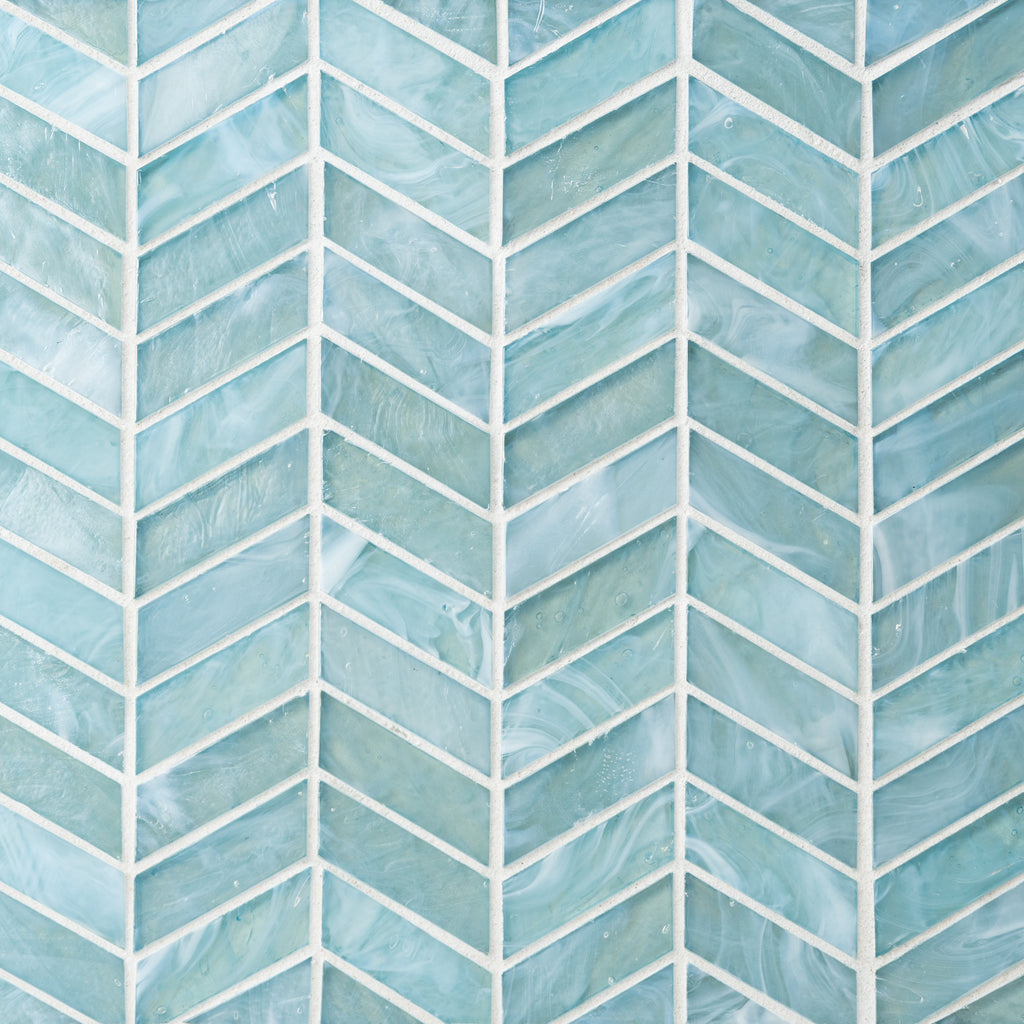 5/8″x 5/8″ Square Mosaic Glass Tile in Blue Barrier Reef Color Blend ...