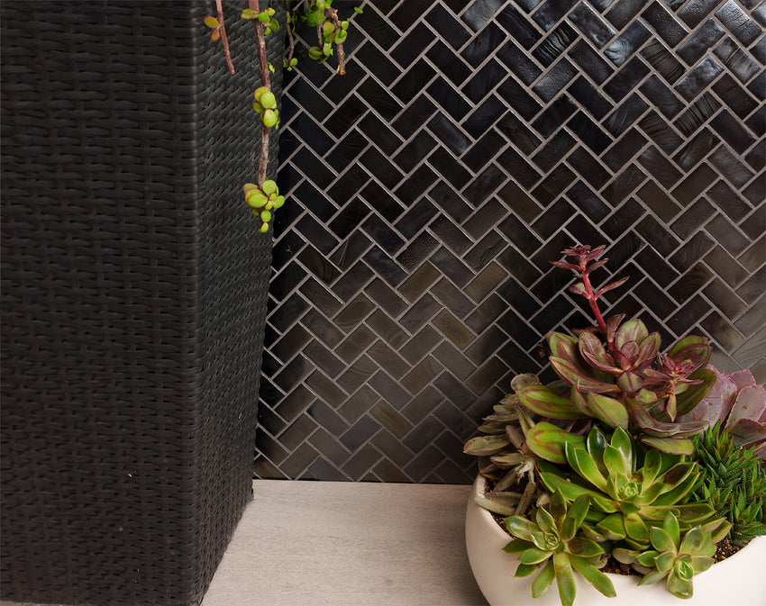 Cast Glass Tile — 1x2 Mosaic Offset | Oceanside Glass & Tile