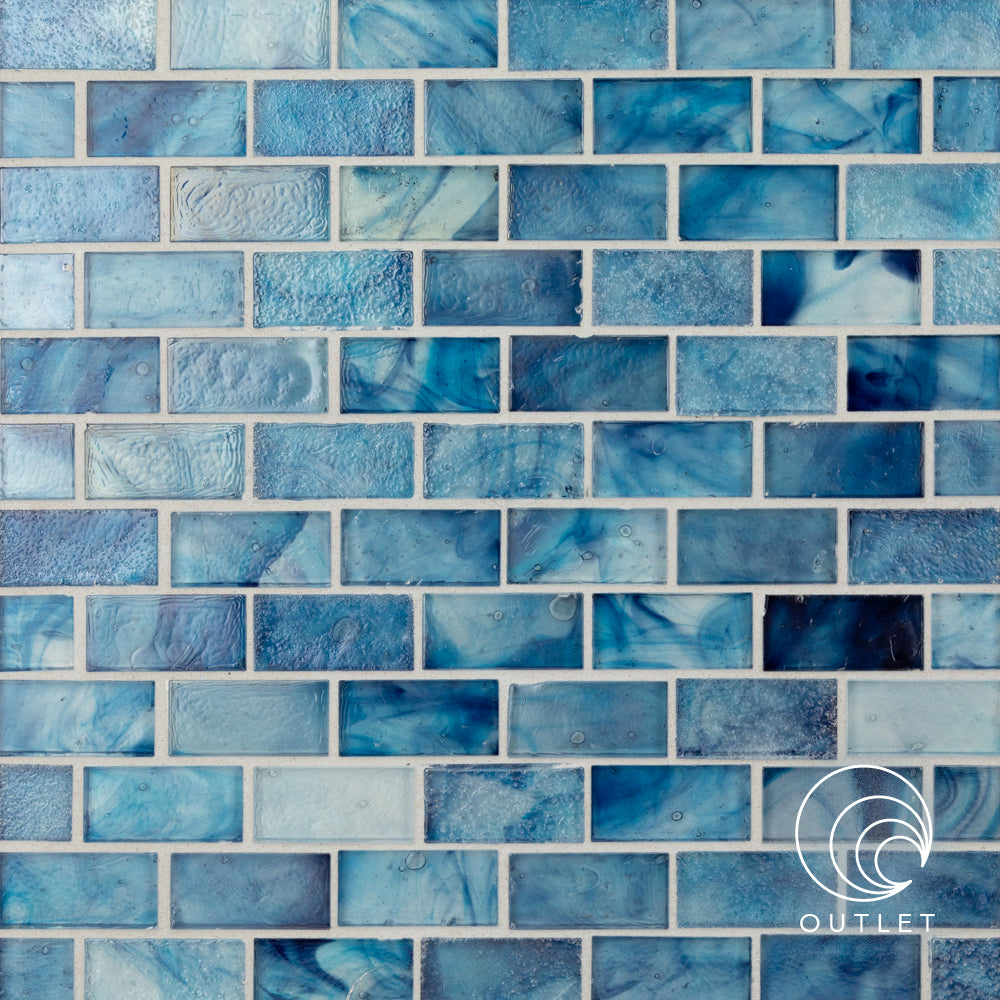 1 x 2 Mosaic Offset Glass Tile in Bahama – Oceanside Glass & Tile