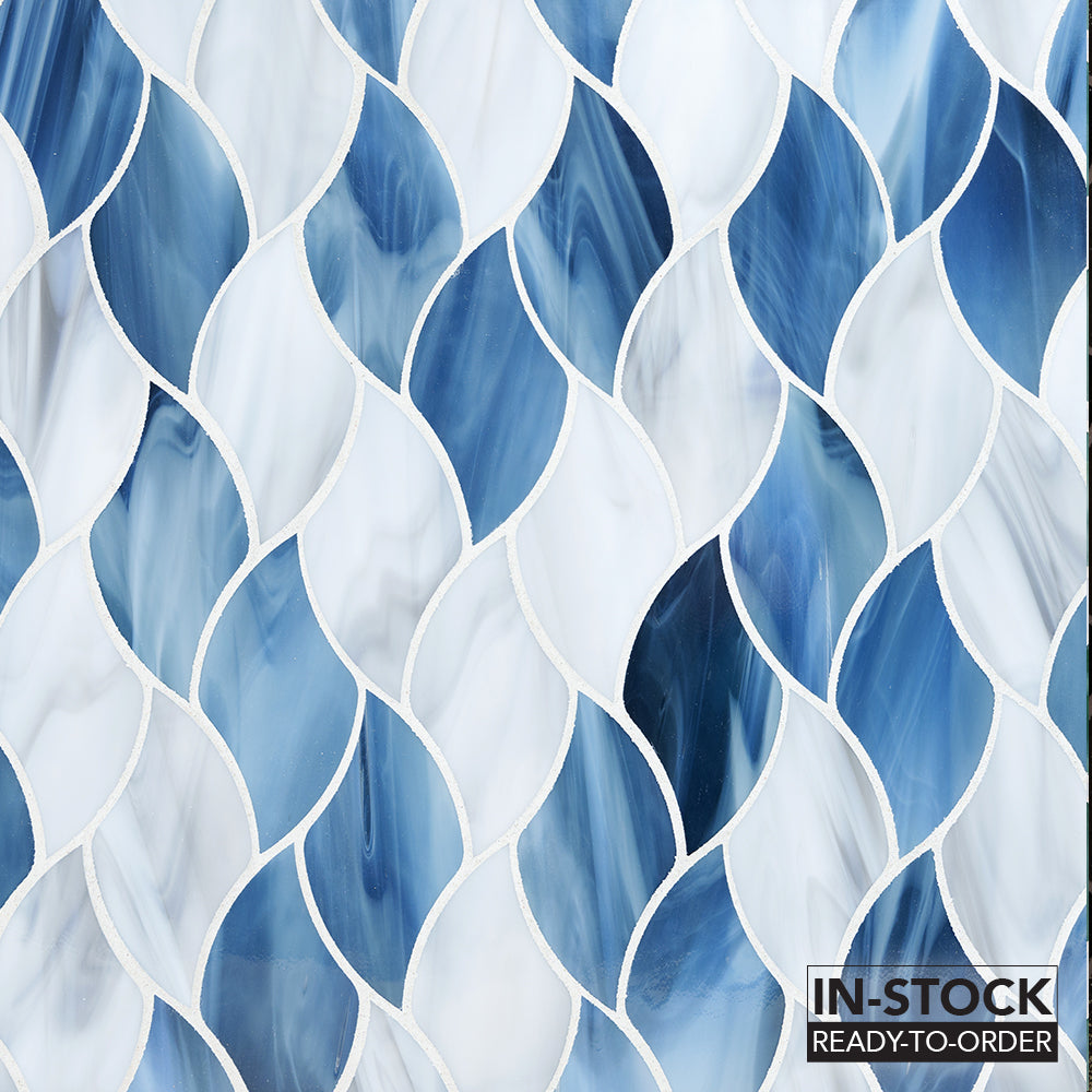 Sirena Luxury Mosaic Art Glass Tile in Blue/White/Grey Livid – Glasstile